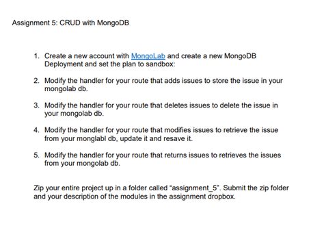 Assignment 5 Crud With Mongodb 1 Create A New