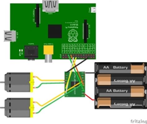 Raspberry Pi Robot Connecting The H Bridge Motors