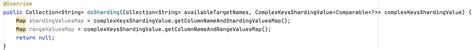 complexkeysshardingalgorithm not support