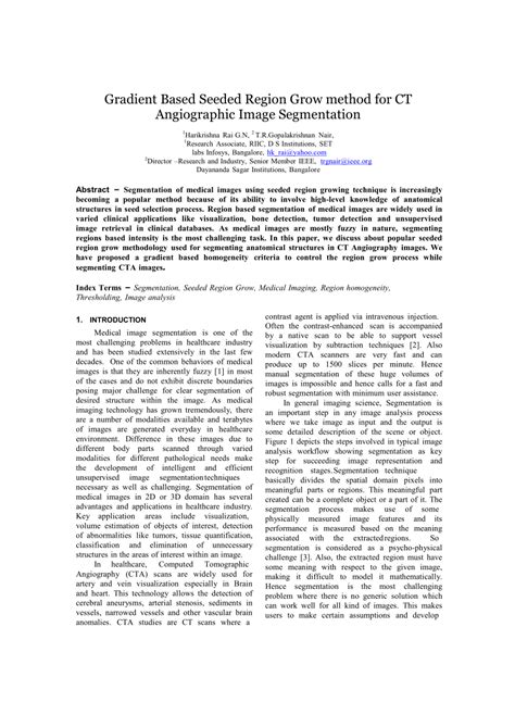 Pdf Gradient Based Seeded Region Grow Method For Ct Angiographic