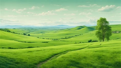 Premium Ai Image Vector Sketch Green Grass Field On Small Hills Meadow Alkali Lye Grassland