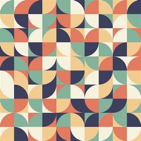 Premium Vector Abstract Geometric Pattern With Simple Shapes And Beautiful Color Palette