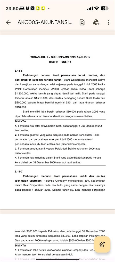 L 6 AKC005 AKUNTANSI TUGAS AKL 1 BUKU StudyX