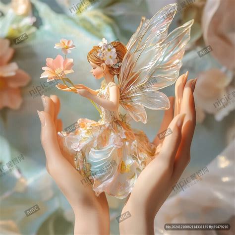 Ai创作图仙女送花 香薰蜡小天使 西洋小天使工艺 小天使工艺品 天使包装插画 3d立体精美梦幻 仙女献花 小天使蜡塑 翻糖人偶 瓷塑仙女 陶瓷小天天使 精细雕塑 翻糖艺术品 翻糖二次元人物