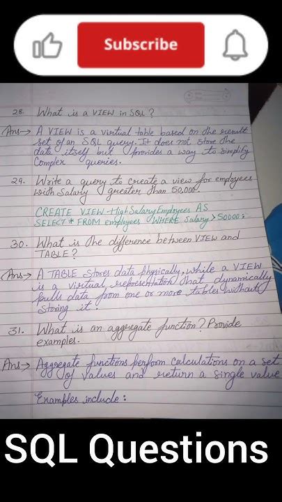 Sql Questions Sql Sqlquestions Job Interviewquestions Vuralvideo Shortsfeed Youtube