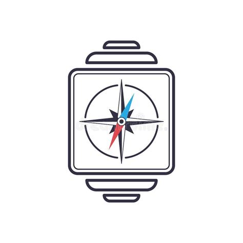 Vector Nautical Compass Silhouette Navigation Map Sign Wind Rose Icon