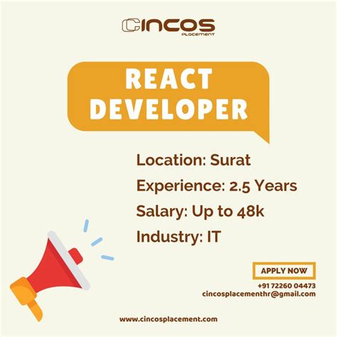 Cincos Placement Services On Linkedin Reactdeveloper Suratjobs
