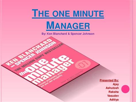 The One Minute Manager Book Review by Ajay Shrivastava