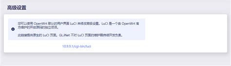 高级设置 GL iNet 文档