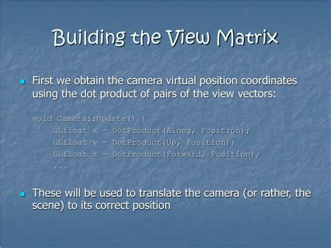 Ppt A Camera Class For Opengl Powerpoint Presentation Free Download Id 523612