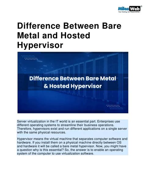 PPT Difference Between Bare Metal And Hosted Hypervisor PowerPoint