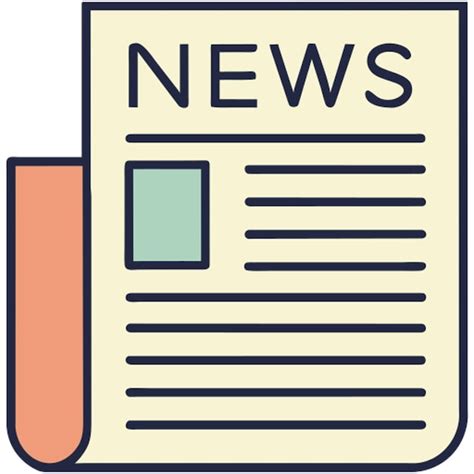 Icono De Las Noticias Vector Premium