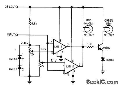 VOLTAGE WINDOW COMPARATOR Amplifier Circuit Circuit Diagram SeekIC Com