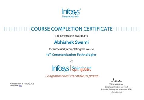 Abhishek Swami On Linkedin Internetofthings Infosys Infosysspringboard Chitkarauniversity