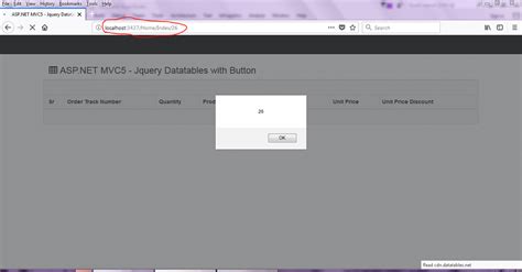 ASP NET MVC Buttons In Datatables JQuery Plugin