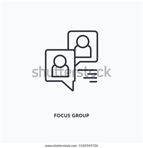 Focus Group Outline Icon Simple Linear Stock Vector Royalty Free 1569343726 Shutterstock