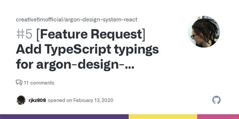 [feature request] add typescript typings for argon design system react