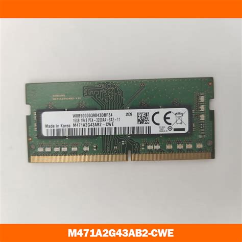 1ชิ้นแรมสำหรับ Samsung Ddr4 3200 16gb 16g M471a2g43ab2 Cwe หน่วยความจำ1rx8 Pc4 3200aa แล็ปท็อป