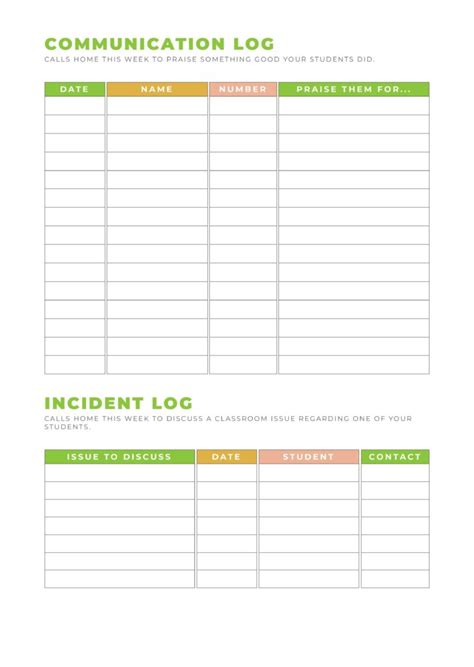 Behavior Discipline Chart Printable Editable Downloadable