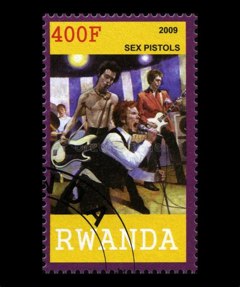 De Postzegel Van Sex Pistols Van Rwanda Redactionele Fotografie Image Of Verzamelen Post
