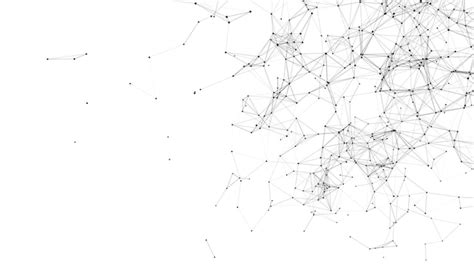 Premium Vector Abstract Background With Moving Dots And Lines Network Connection Structure