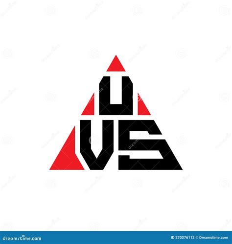 UVS Triangle Letter Logo Design With Triangle Shape UVS Triangle Logo Design Monogram Stock