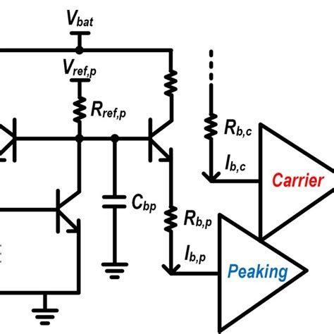 Schematic Of The Active Bias Circuits For The Carrier And Peaking