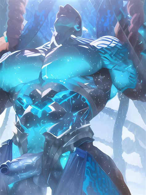 Rule 34 1boy Abs Ai Generated Bara Biceps Glowing Light Particles