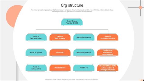 Org Structure Fundraising Pitch For Data Management Company Ppt Slide