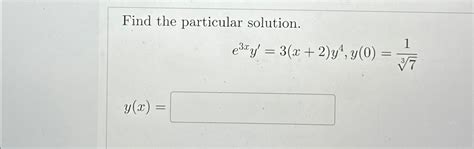 Find The Particular