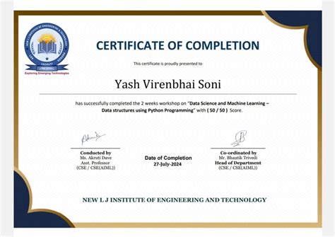 Yash Soni On Linkedin Python Programming Certification