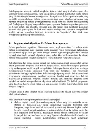 Dasar Algoritma PDF