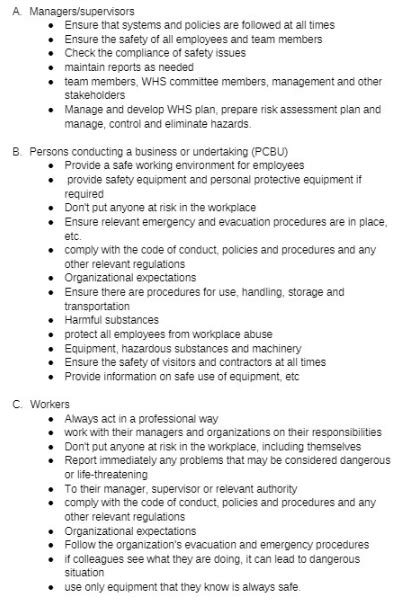 BSBWHS411 GUIDELINE 1 OF 3 Docx BSBWHS411 IMPLEMENT AND MONITOR WHS POLICIES PROCEDURES AND
