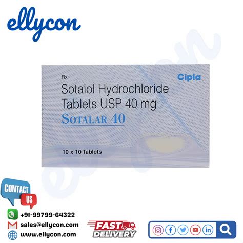 Sotalol Hydrochloride Tablets Usp At Rs 148stripe Antianginal Drugs