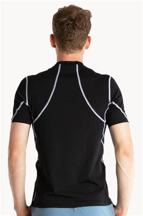 Speedo Mens Tech Suntop Blackwhite Swimwear Galore Au