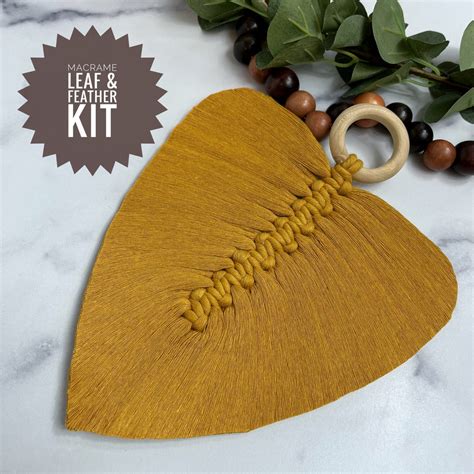 DIY Macrame Leaf Craft Kit Large DIY Home Decor Craft Kits For Adults