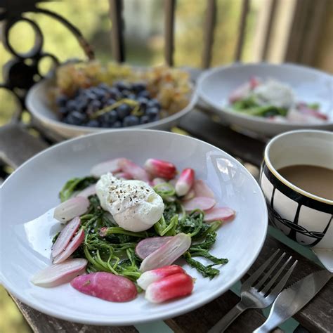 Braised French Breakfast Radishes With Poached Egg — Tossed