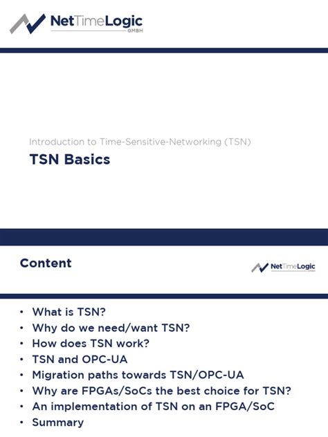 Tsn Basics Pdf Field Programmable Gate Array Information And
