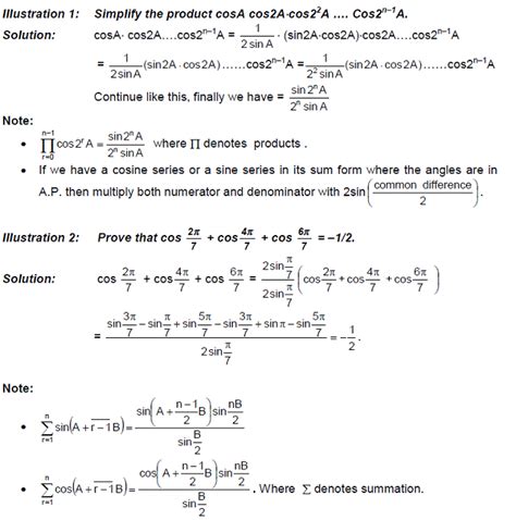 CBSE Class 11 Maths Notes Trigonometric Series