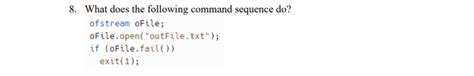 Solved 8 What Does The Following Command Sequence Do