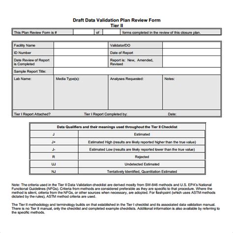 Master Validation Plan Template