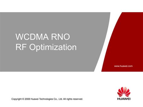 wcdma rno rf optimization ppt