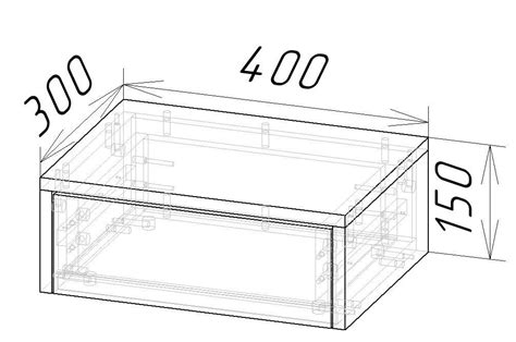 ᐉ Тумба навісна 150x400x300 мм Дуб тахо • Краща ціна в Києві Україні