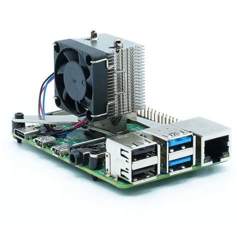 high performance cooler with pwm fan for raspberry pi 4 the pi hut