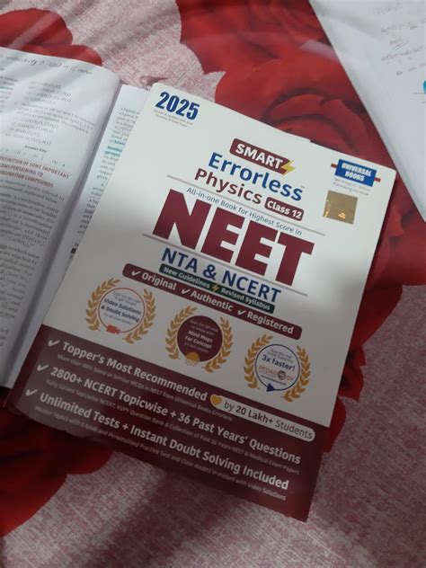 Buy Smart Errorless Physics Neet Class 12 2025 Ncert Based 2800 Ncert And New Pattern