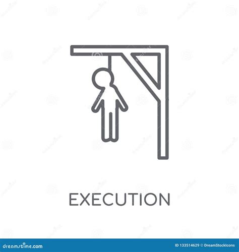 Execution Linear Icon Modern Outline Execution Logo Concept On Stock Vector Illustration Of