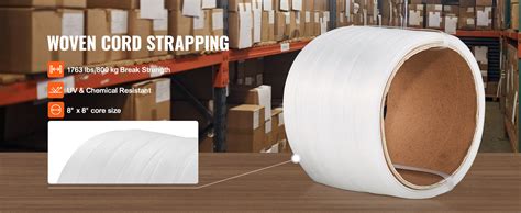 Vevor Banding Strapping Kit With Strapping Tensioner Tool 328 Ft Length Woven Strapping Cord