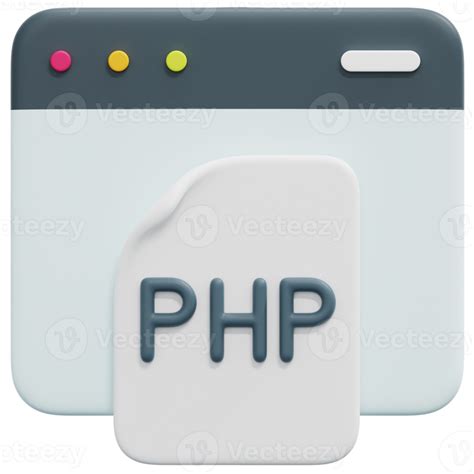 Php 3d Render Icon Illustration 13368315 Png
