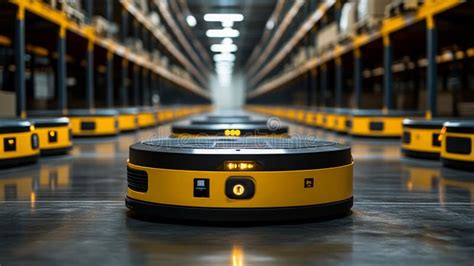 Exploring The Impact Of Sustainable Robotics In A Modern Warehouse Setting Stock Image Image