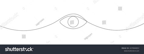Single Continuous One Line Art Eye Stock Vector Royalty Free